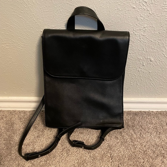wild fable | Bags | Wild Fable Faux Leather Black Backpackpurse | Poshmark